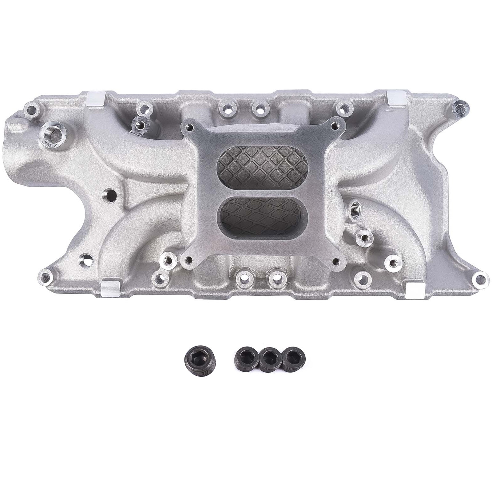 Weiand Aluminum Dual Plane Style Intake Manifold for Ford Small Block ...
