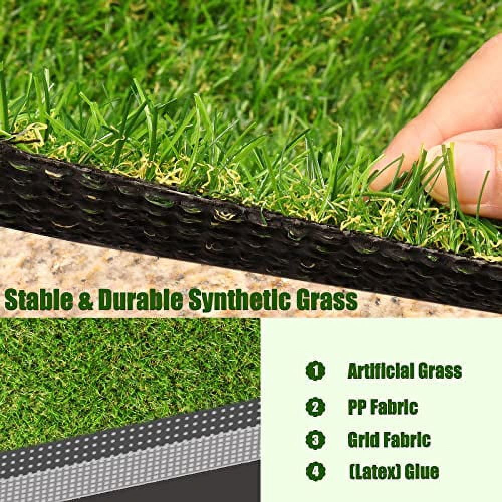 Weidear 0.8 inch Artificial Grass, 4 ft x 18 ft Realistic Turf, Indoor ...