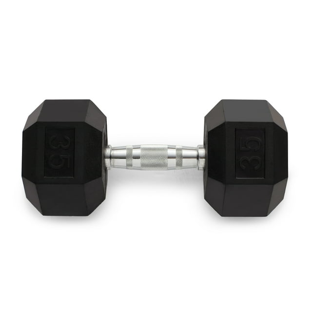 Weider, 35lb Rubber Hex Dumbbell, Single - Walmart.com