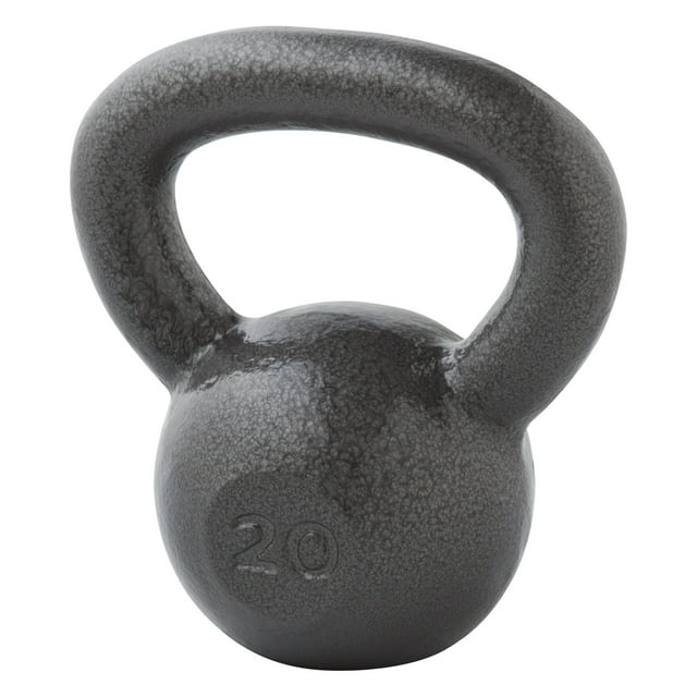 Weider 20lb Cast Iron Kettlebell, Wide Grip Handle for Fitness Workout ...