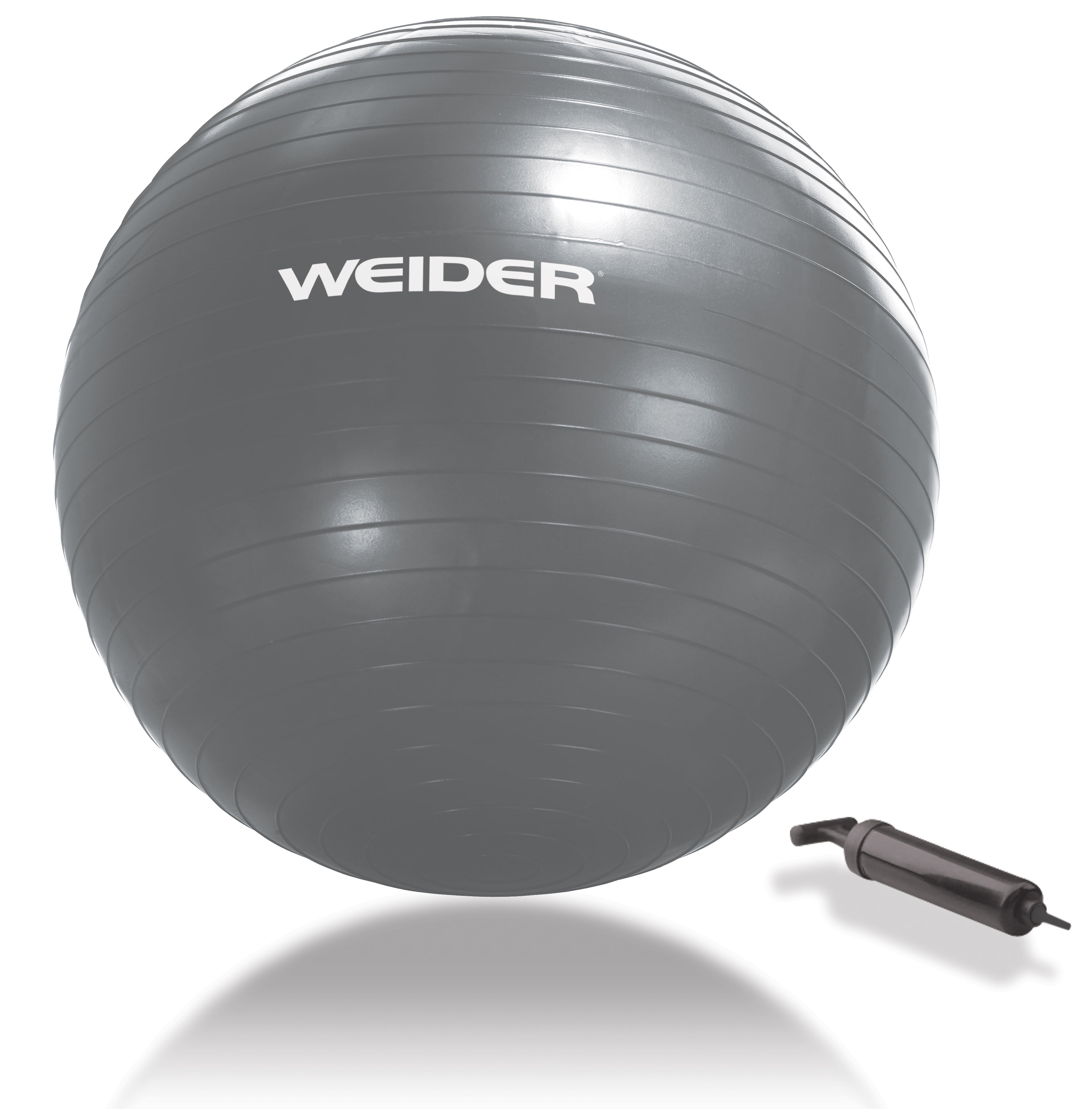 Weider Stability Exercise Ball, 55–75 cm with Included Hand Pump ...