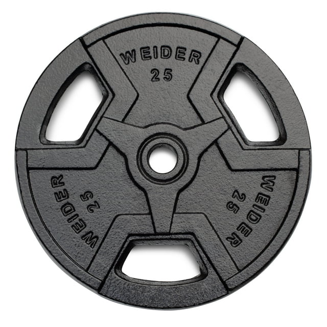 Weider Standard Weight Plate, 2.5-25 lbs. with Black Hammertone Finish ...