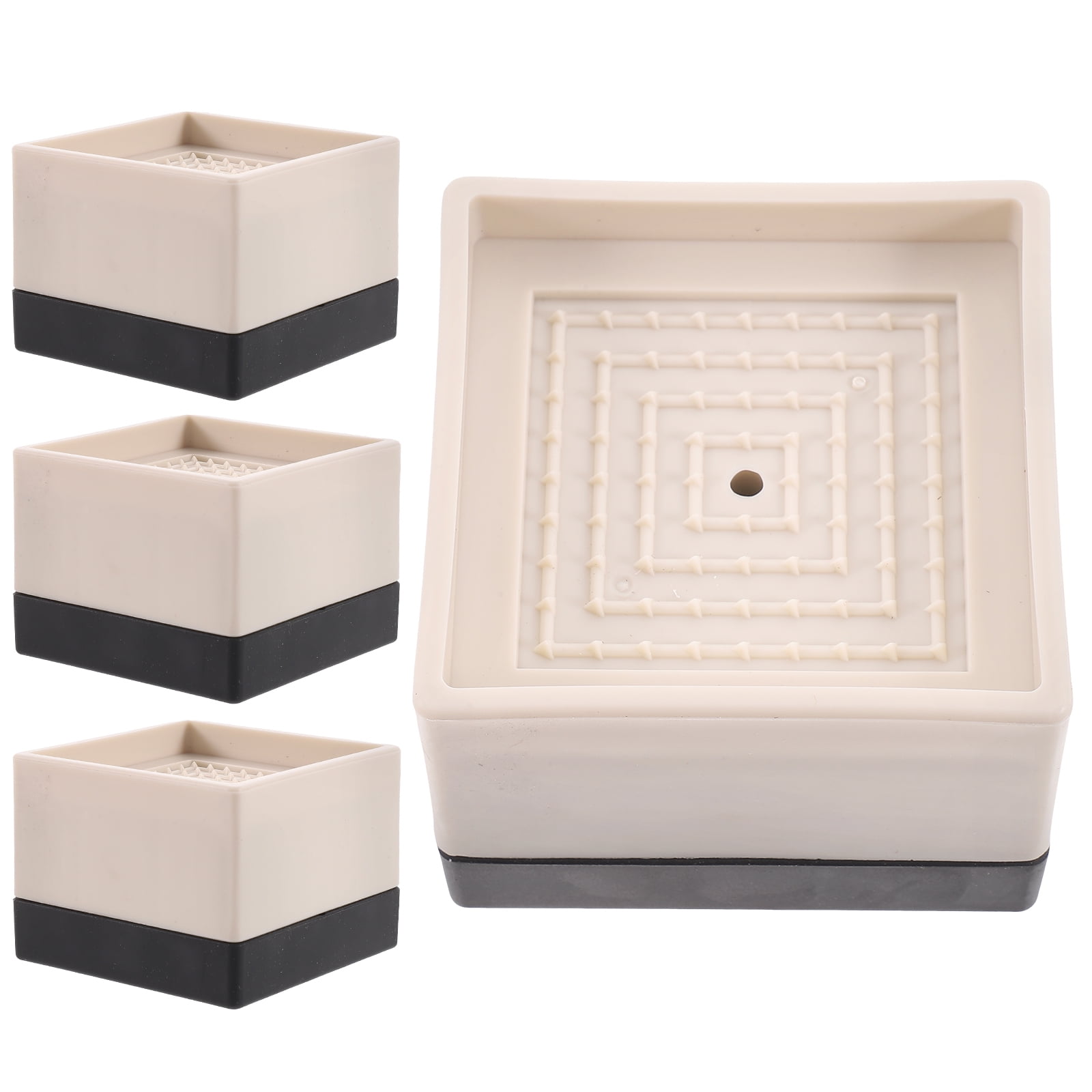 TOYMYTOY Bed Risers Heavy Duty for Yellow Polymer Polypropylene 4pcs ...