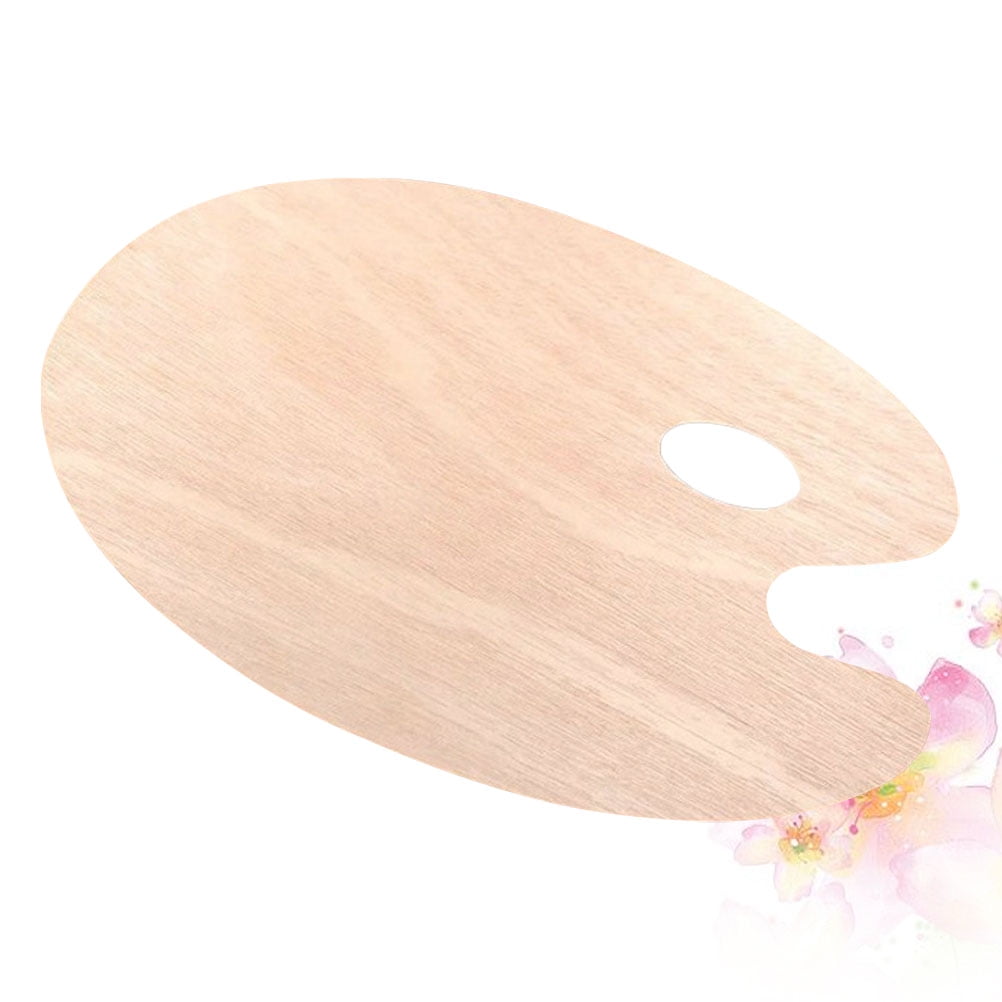 TOYMYTOY 1PC Oval Color Mixing Board for Oil and Acrylic Paints Wooden ...