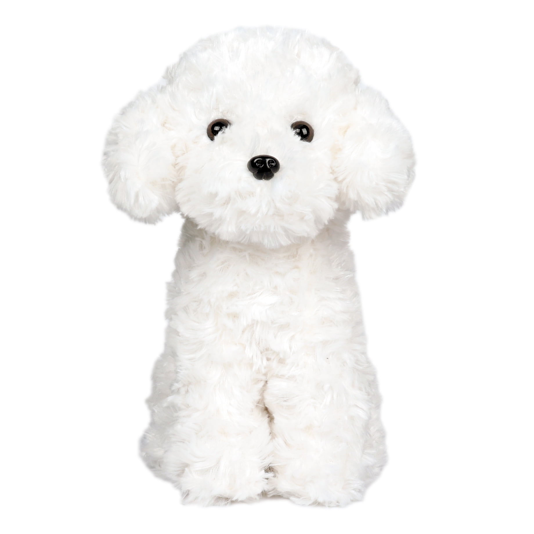 WEIGEDU Realistic White Toy Poodle Stuffed Animal, Bichon Frise Maltese ...