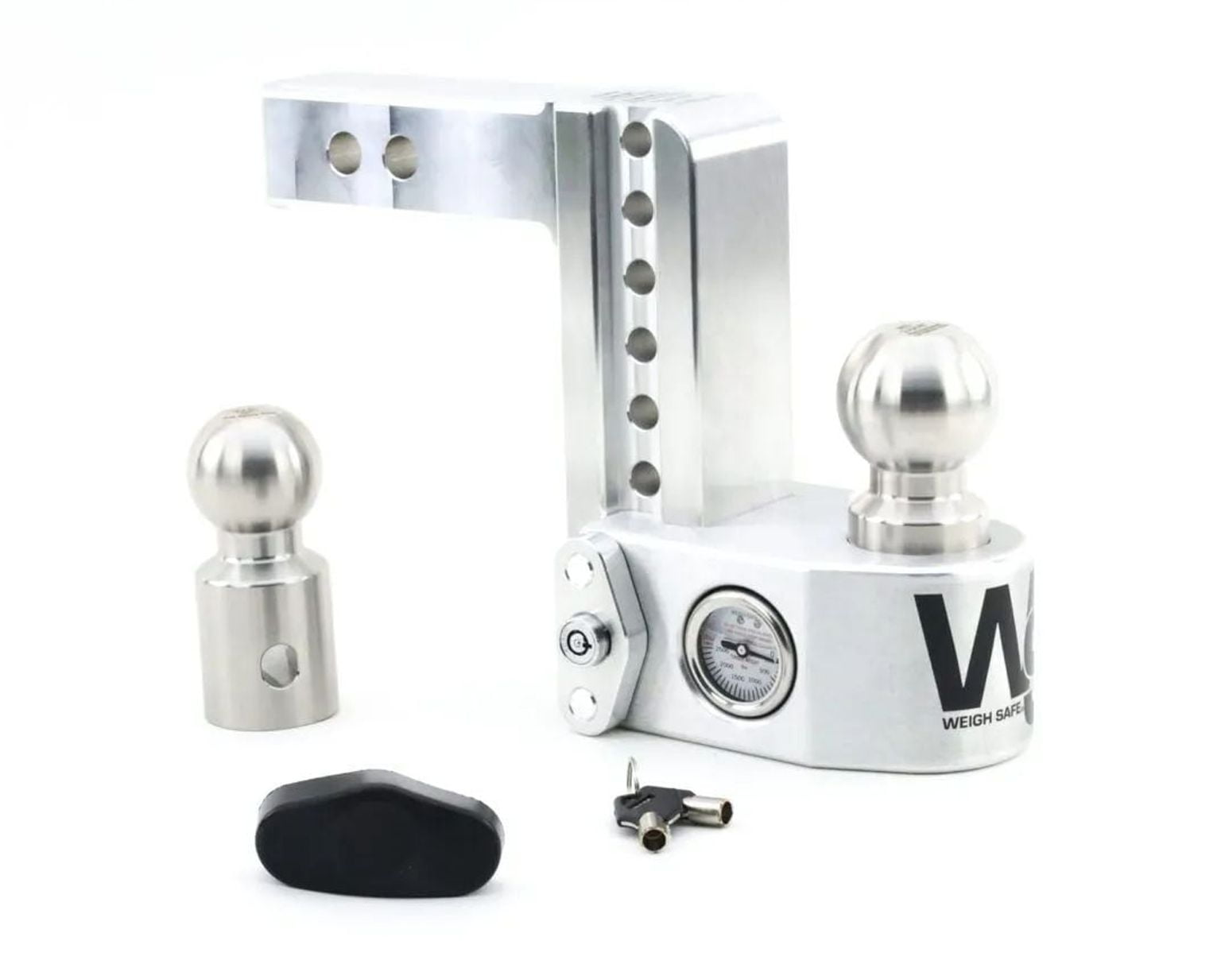 Weigh Safe 4" Drop Hitch, 2.5" Receiver, 18.5k LBS GTW - Adjustable ...