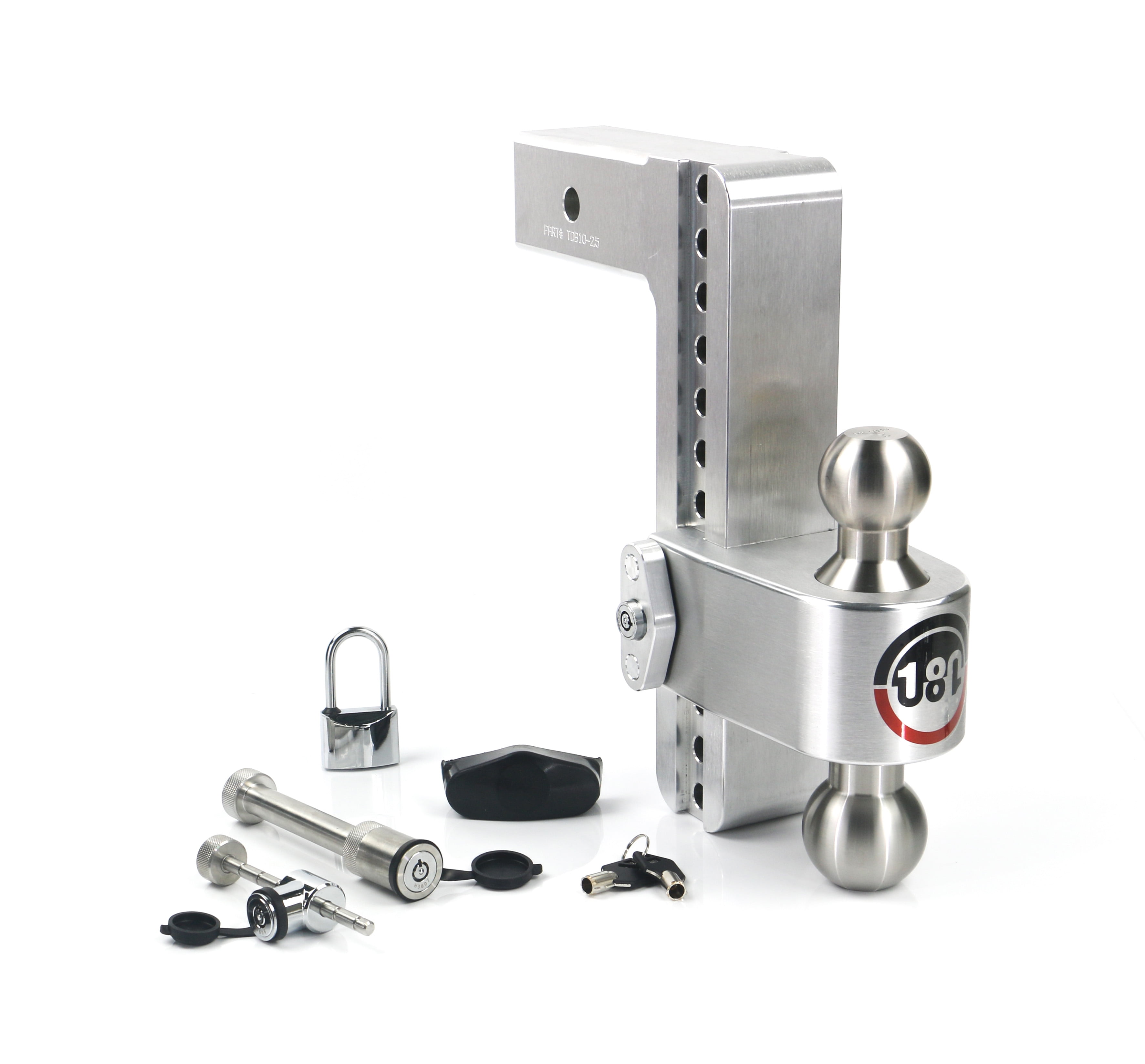 Weigh Safe Adjustable Trailer Hitch Ball Mount, 10" Adjustable Drop ...