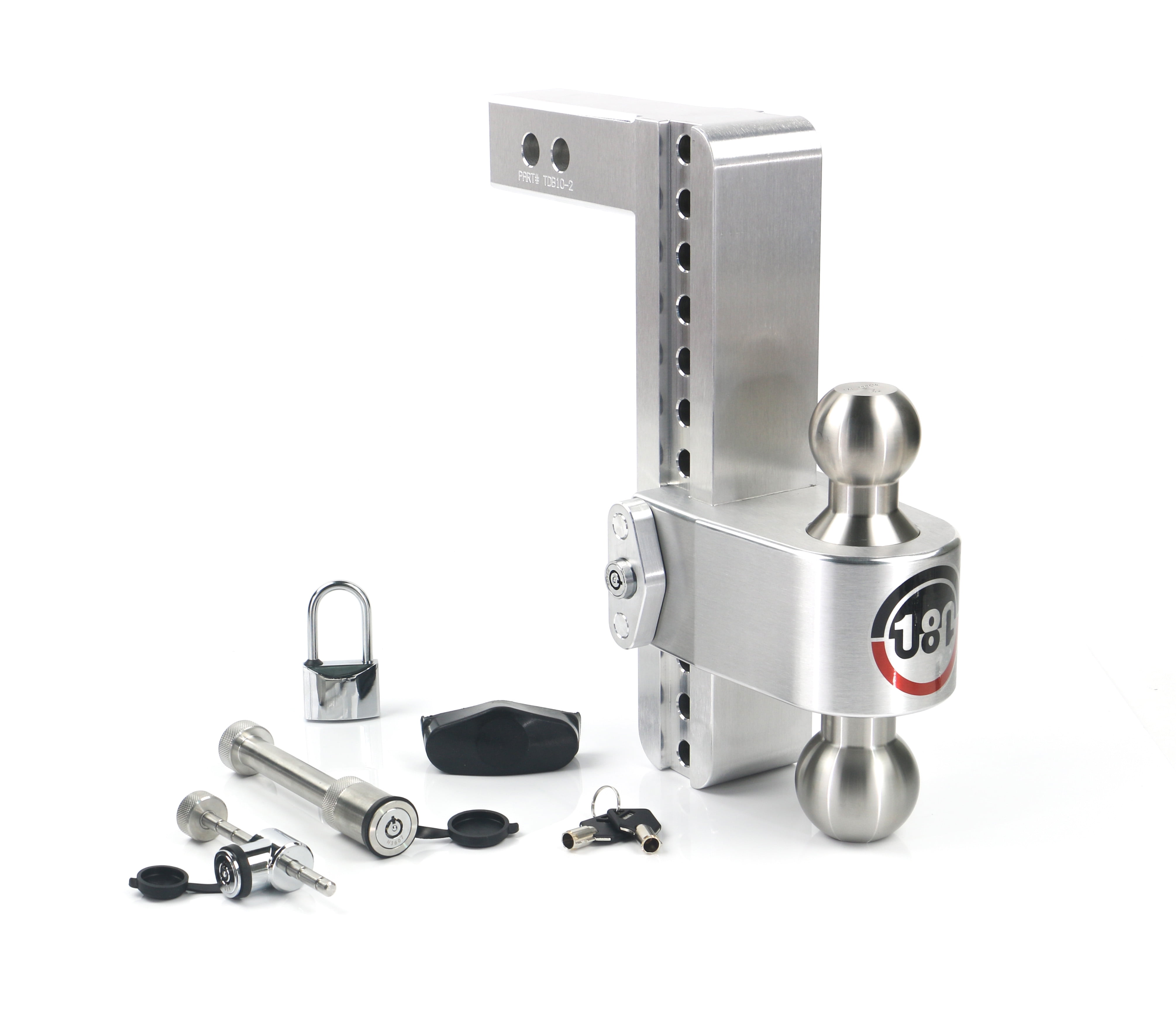 Weigh Safe Adjustable Trailer Hitch Ball Mount, 10" Adjustable Drop ...