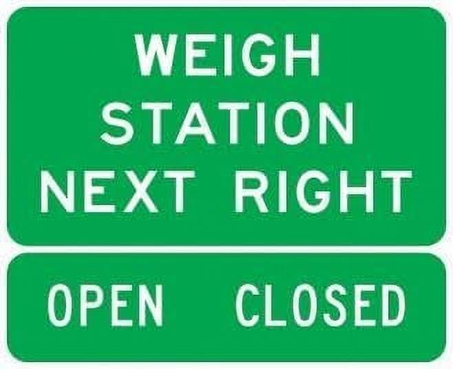 Weigh Station Exit Direction Sign Guide Signs Metal Sign Tin Sign 12x16 ...