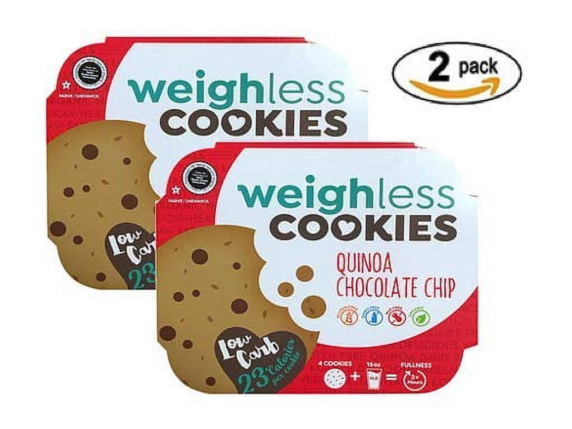 Weighless Cookies - Quinoa CCF19 Chocolate Chip - 2 Pack - Healthy ...