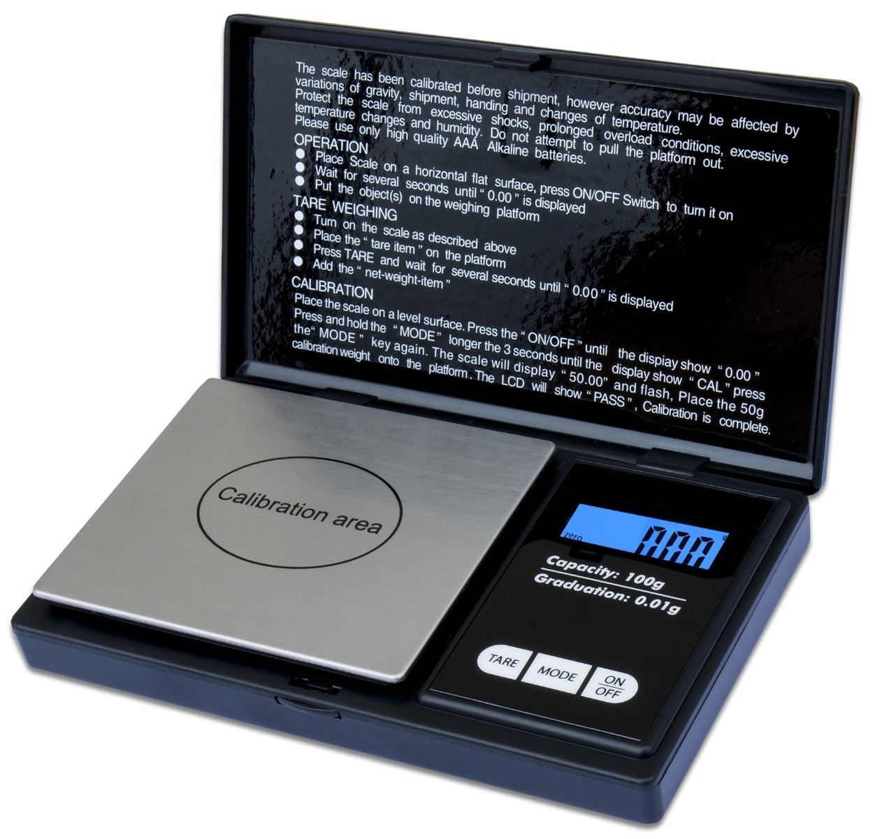 Weighmax Classic 3805 Series Digital Pocket Scale, 100 by 0.01g, Black ...