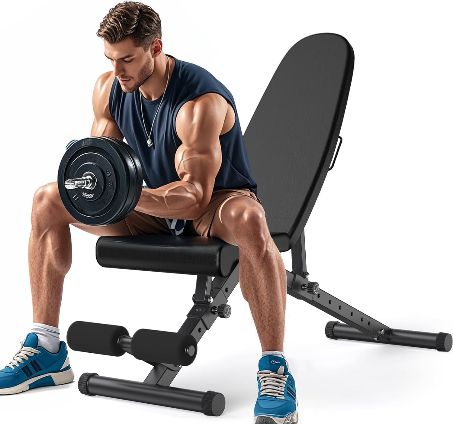 Weight Bench,Adjustable Strength Training Bench for Full Body Workout ...