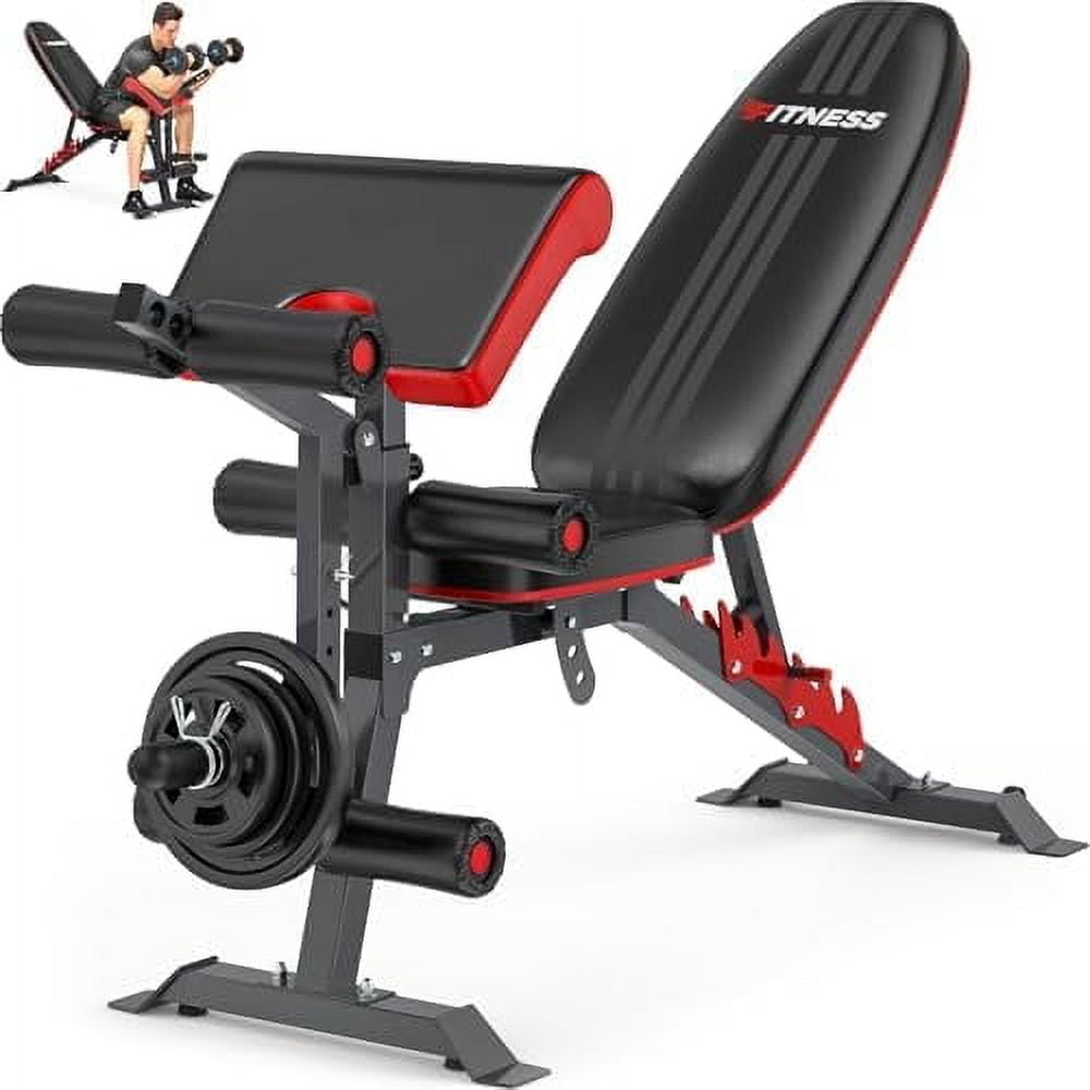Weight Bench, Adjustable Workout Bench Press for Home Gym, Strength ...