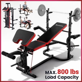 Pirecart Adjustable Squat Rack, Weightlifting & Fitness Workout Barbell ...