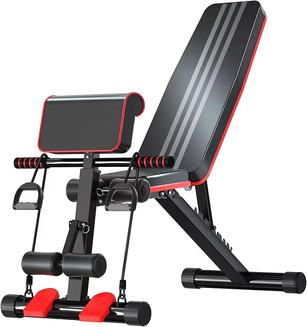 Weight Bench, Foldable Dumbbell Bench, Thickened Steel Pipes Multi ...