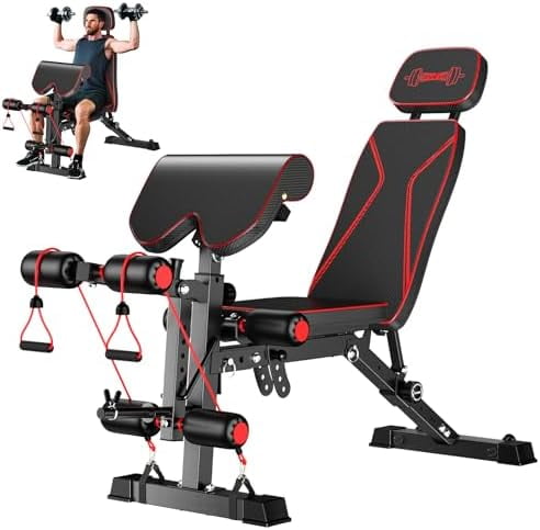 Weight Bench Press, Strength Training Workout Benches for Home Gym, 800 ...