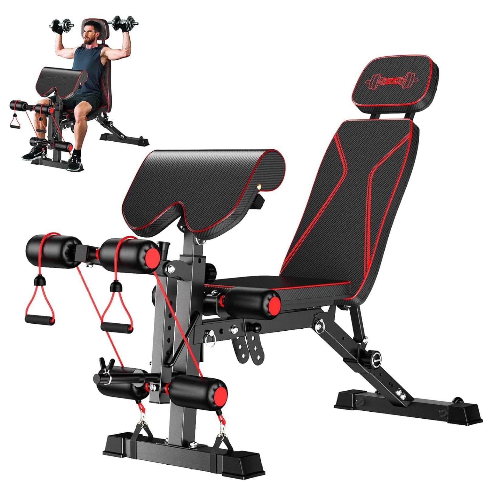 Weight Bench Press, Strength Training Workout Benches for Home Gym, 800 ...