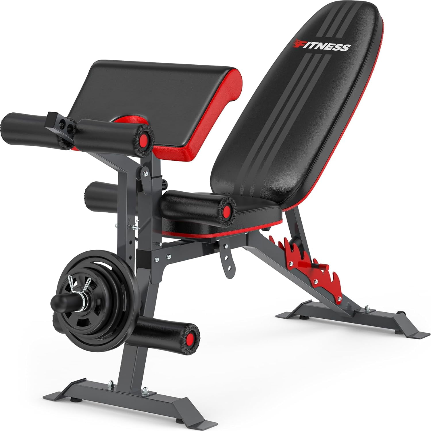 Weight Bench, TCISA Adjustable Weight Bench with Leg Extension and ...