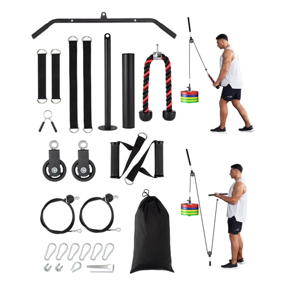 Weight Cable Pulley System Gym, Cable Weight Pulley System Attachments ...