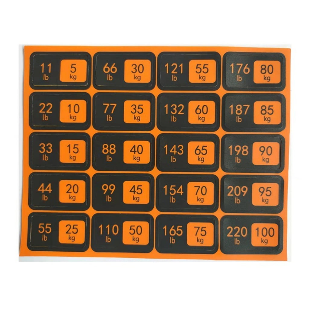 Weight Labels with Pre-punched Holes for Gym Equipment Weight Plates ...