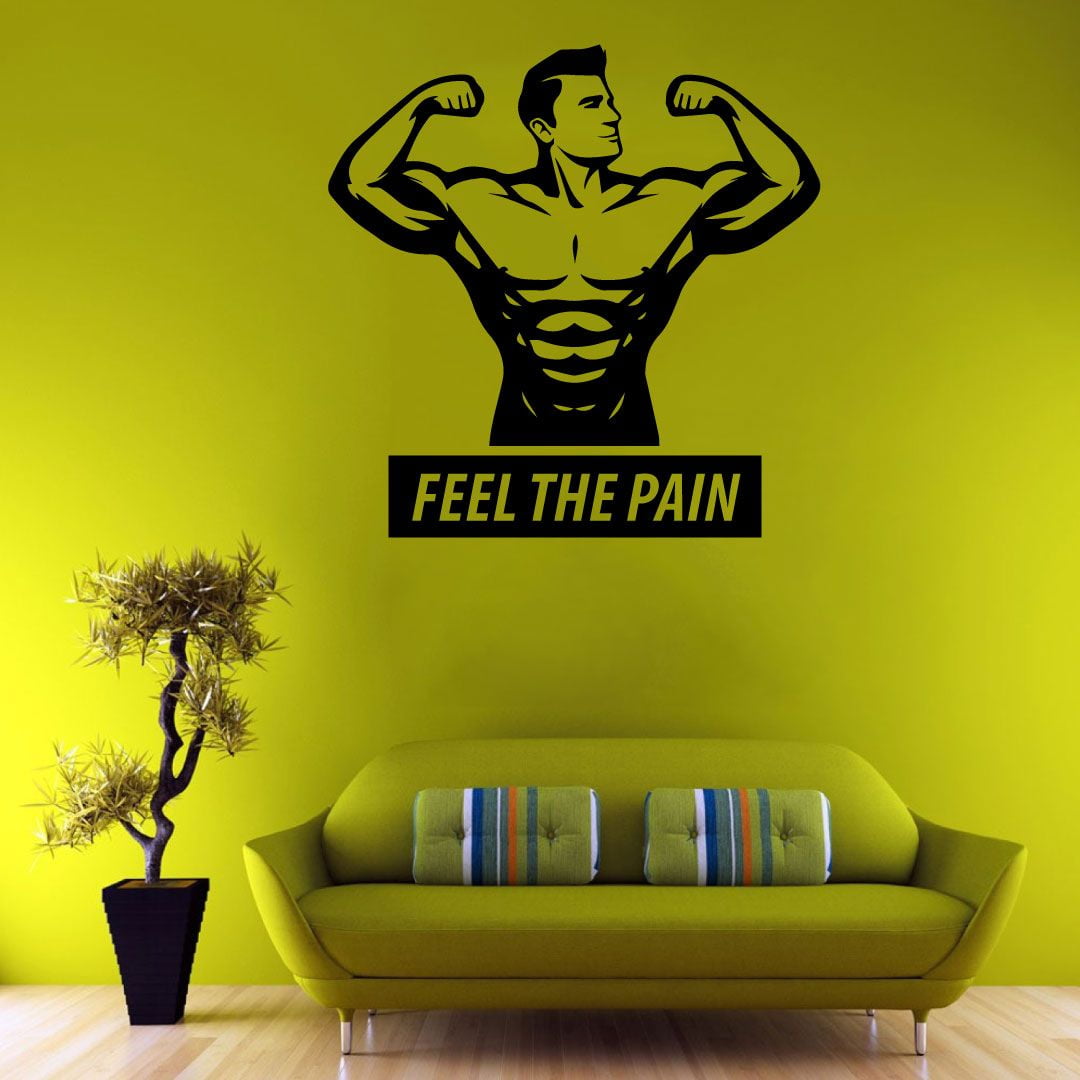 Weight Lift Feel The Pain Strength Fit Strong Fitness Silhouette ...