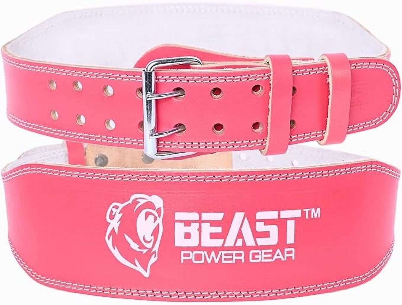 Weight Lifting Belt 4inch Leather Belt - Foam Padded Back Support Gym ...