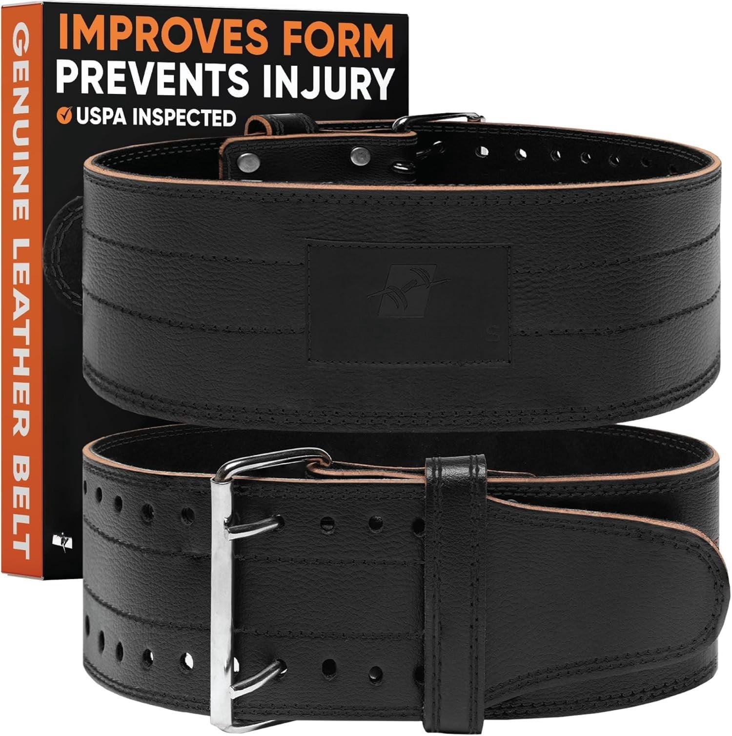 Weight Lifting Belt (5mm Thick) - Leather Weight Belt for Men & Women ...