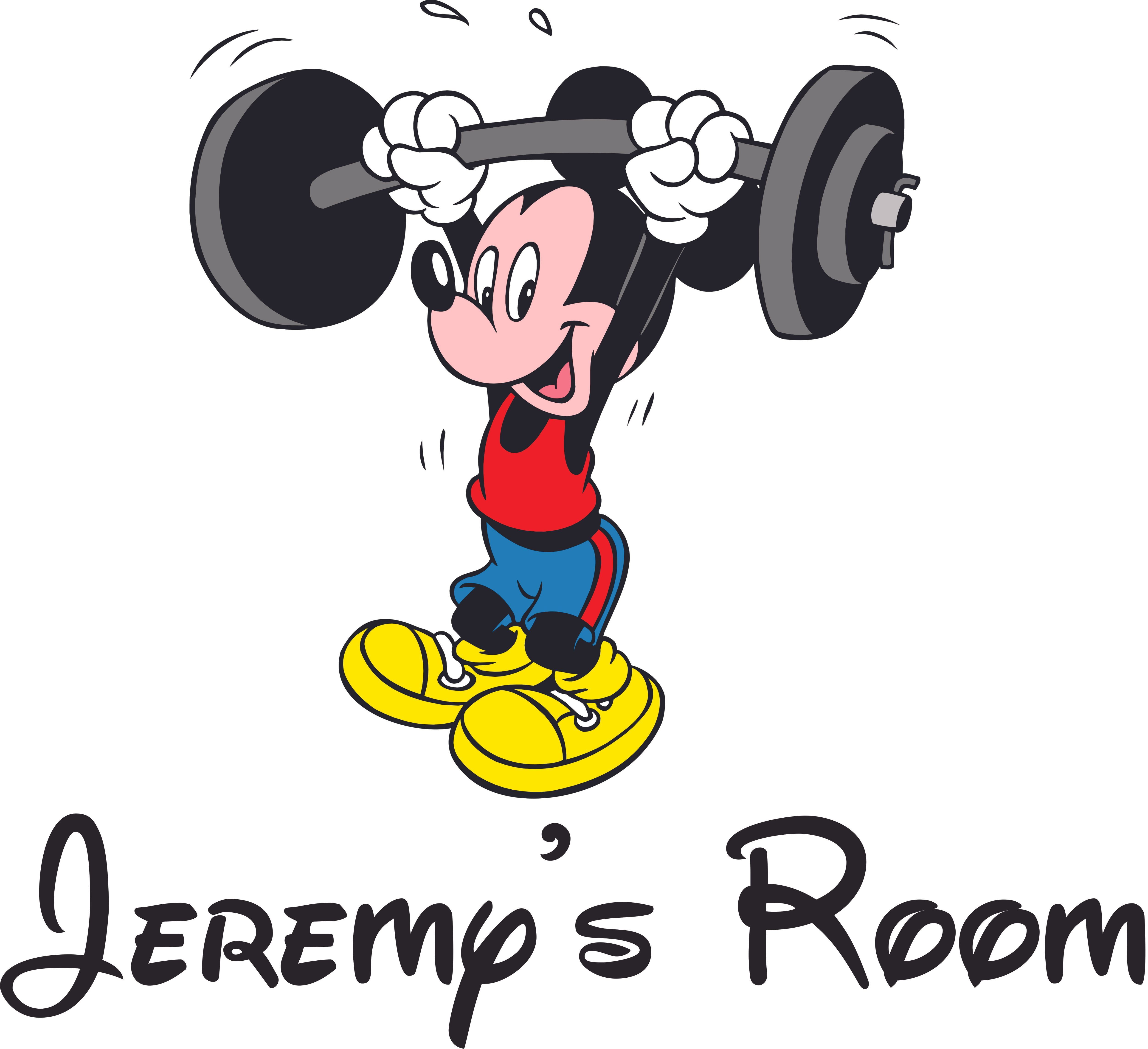 Weight Lifting Decal Childrens Wall Decal - Custom Vinyl Wall Art ...