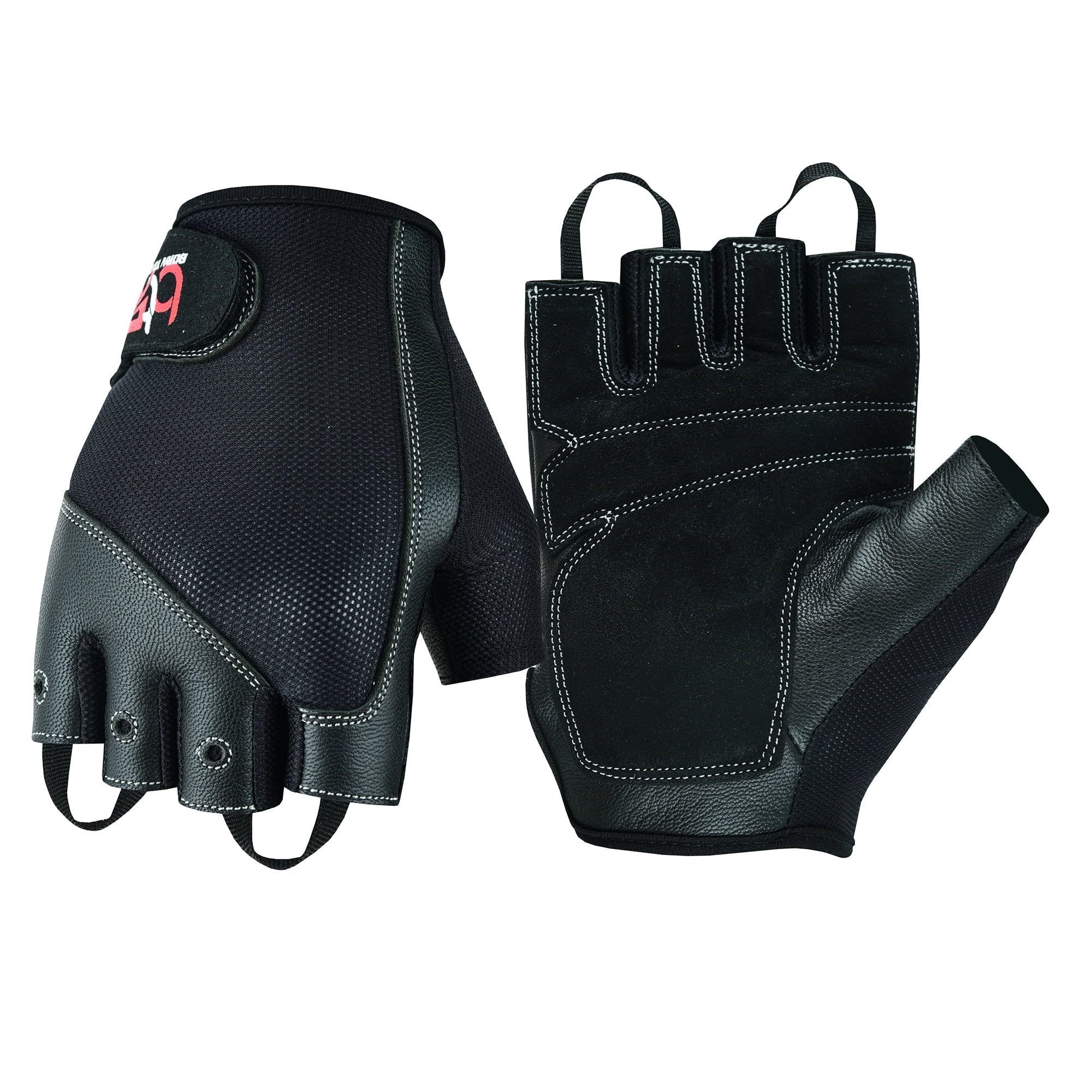 Weight Lifting Gloves Goatskin Leather Half Finger Light Weight Workout ...
