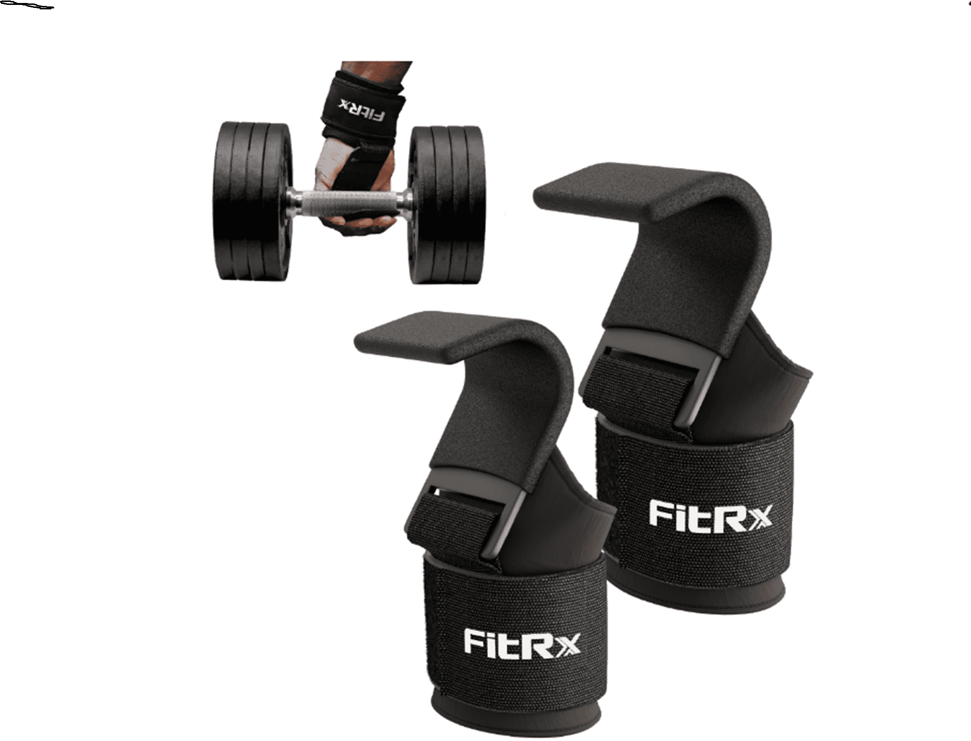 Weight Lifting Hooks - 1 Pair of Premium Steel Hooks with Padded Wrist ...