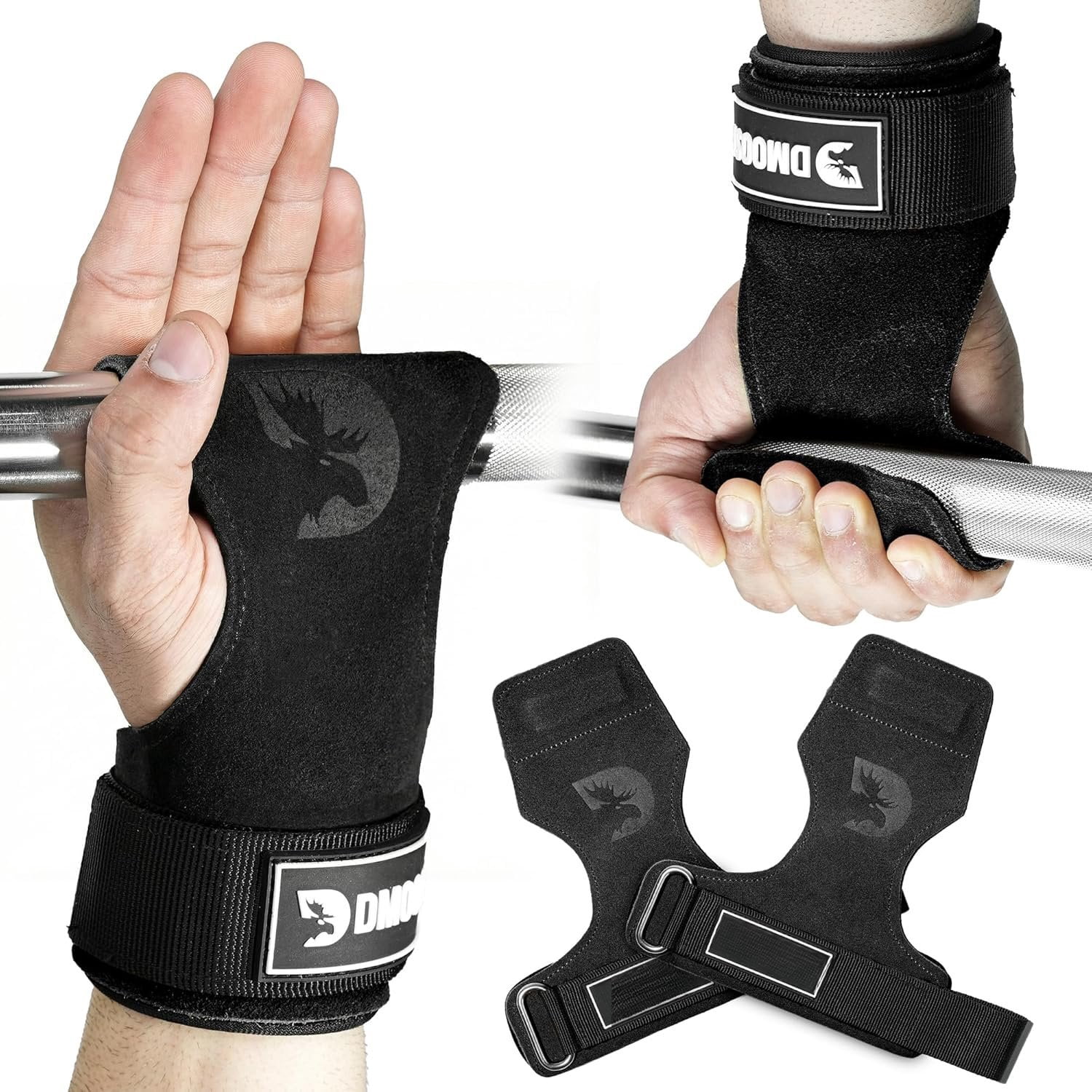 Weight Lifting Hooks (Pair) for Deadlifts, Pull Ups, Rows & Shrugs ...