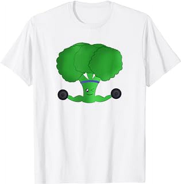 Weight Lifting Kawaii Broccoli T-Shirt - Walmart.com
