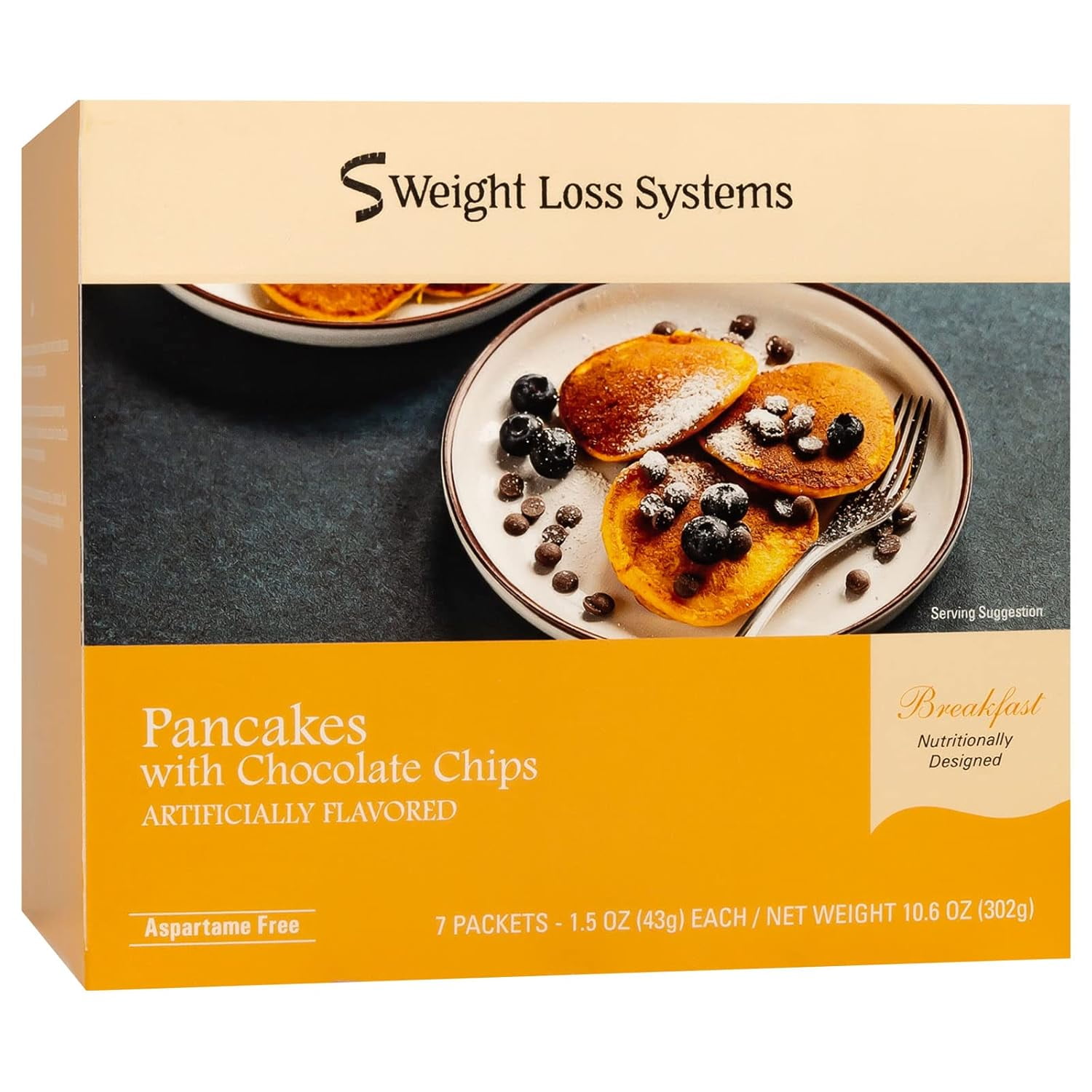 Weight Loss Systems High Protein Pancakes with Chocolate Chips, 12g ...