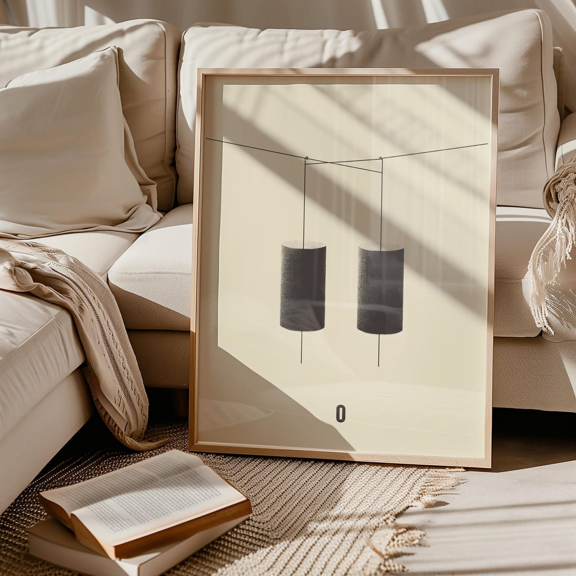 Weight On You, Monochrome Minimalist Wall Art, Surreal Linework ...