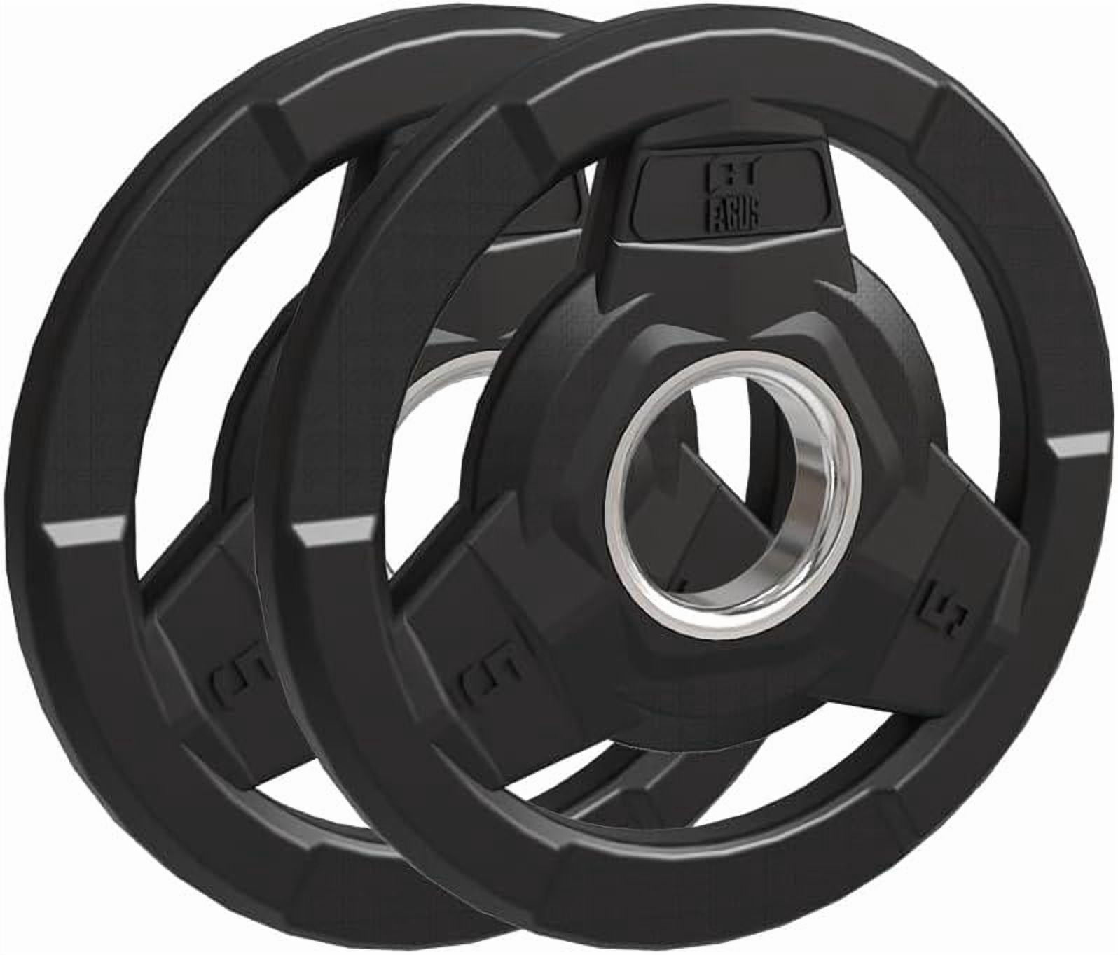 Weight Plate 2-Inch Rubber Coated Olympic Grip Plate for Barbell,Solid ...
