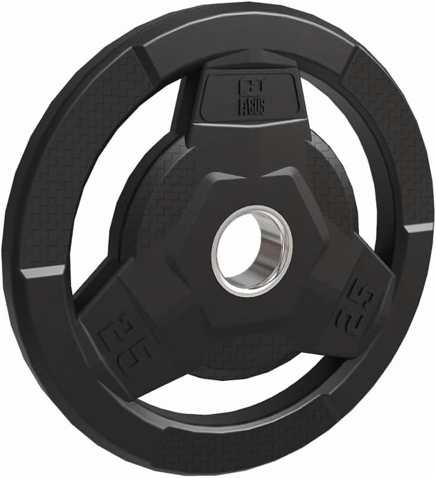 Weight Plate 2-Inch Rubber Coated Olympic Grip Plate for Barbell,Solid ...