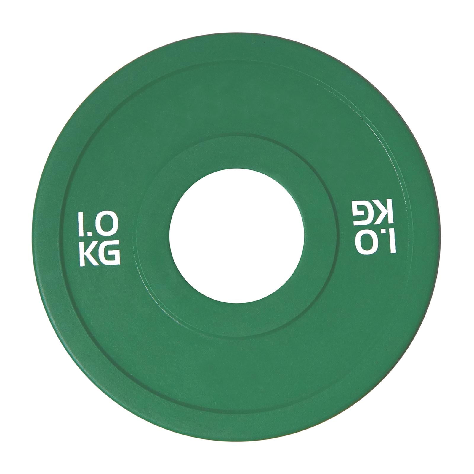 Weight Plate Dumbbell Micro Loading Compact 1kg Green Rubber Iron Home ...