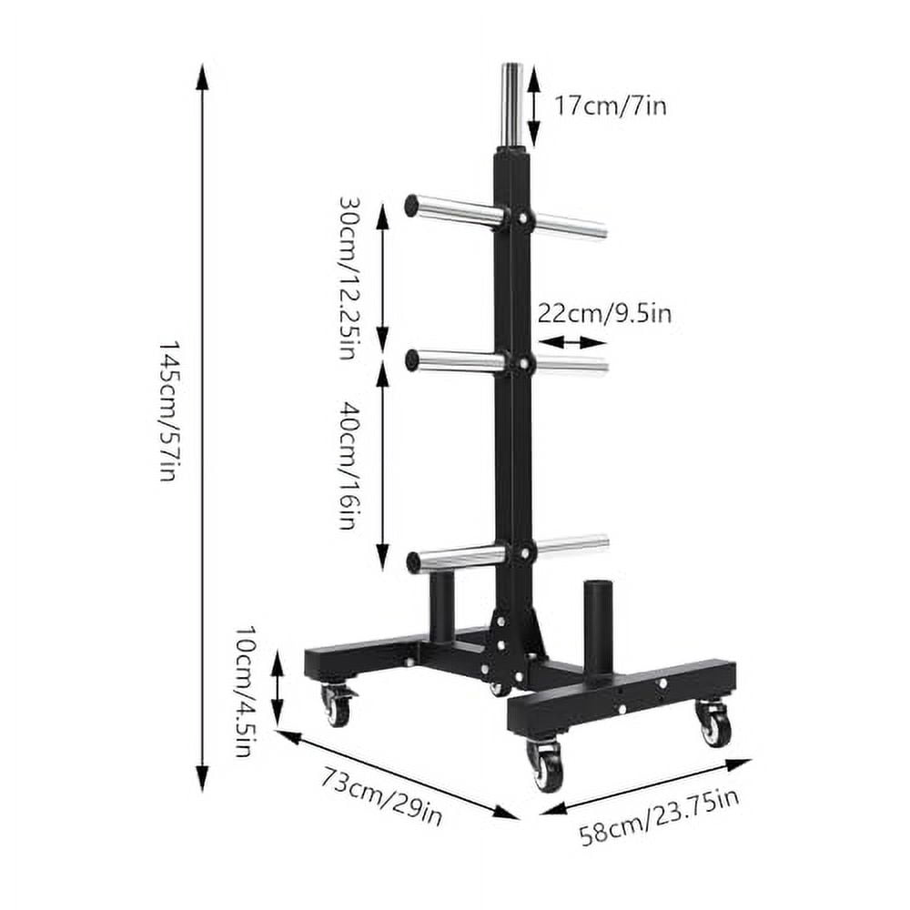 Weight Plate Rack Bumper Plate Tree Vertical Storage Tree, 1100 lb ...
