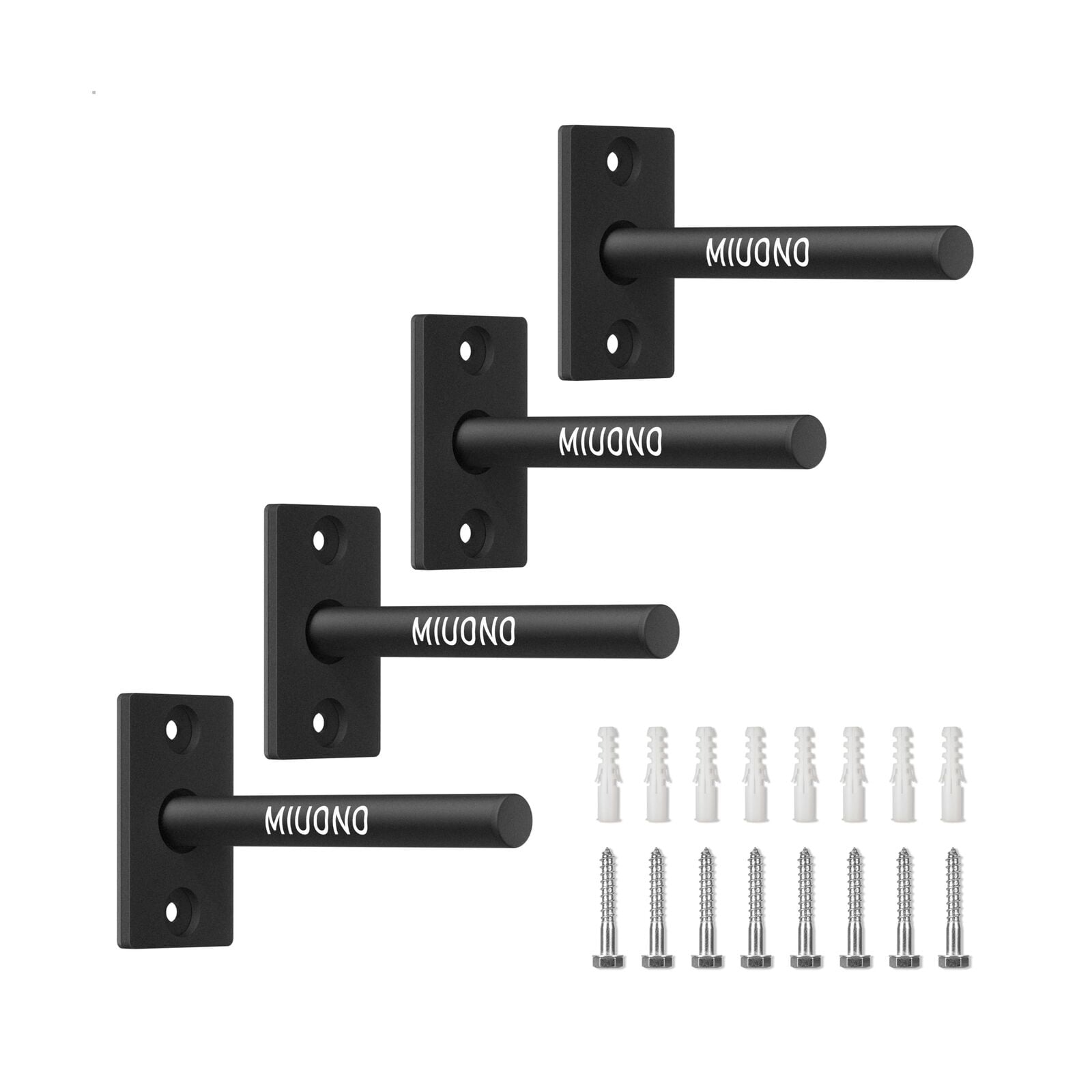 Weight Plate Rack, Wall Mount Weight Plate Holder for 1" Plates, 4 Pack ...