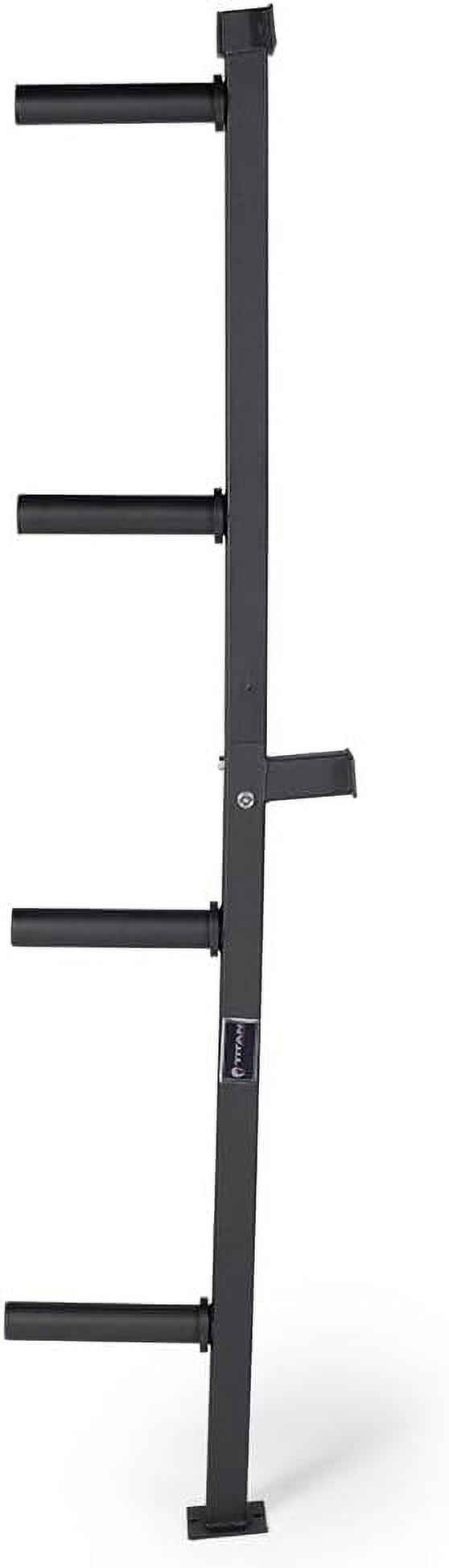 Weight Plate Wall Mounted Storage Rack, Angled 4-Peg Design, Olympic ...