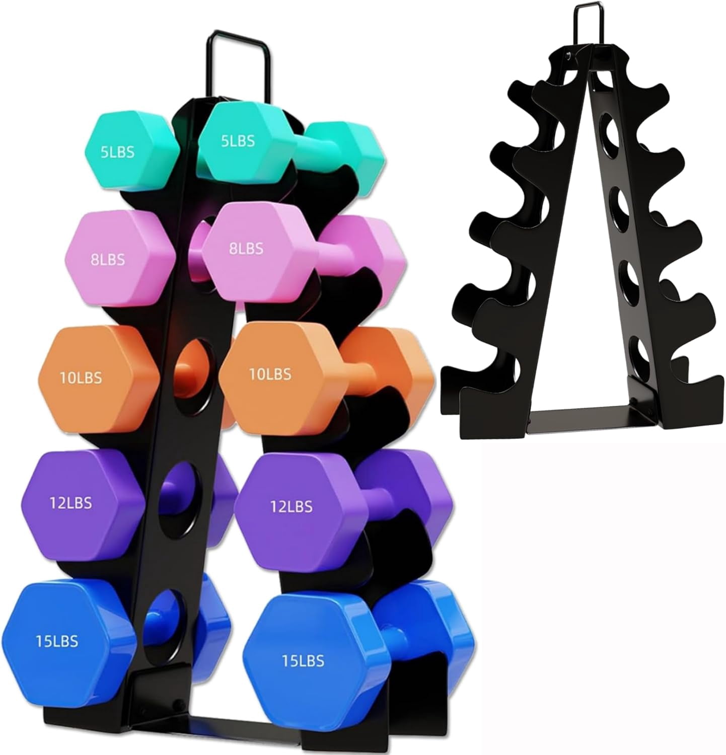 Weight Rack for Dumbbells,A-Frame Dumbbell Rack Stand Only, Alloy Steel ...