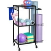 jicheng Yoga Mat Storage Rack Cart Dumbbell Rack for Dumbbells Yoga ...