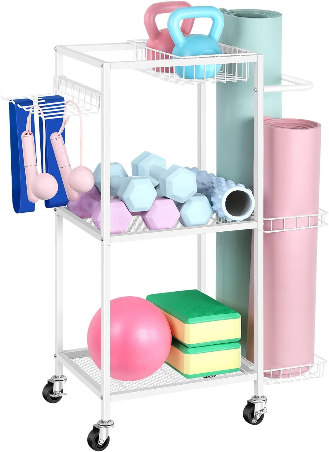Weight Rack Stand Small Gym Rack Yoga Rack Workout Equipment Storage ...