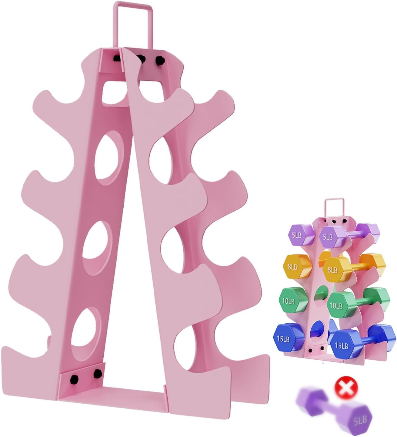 Weight Rack for Dumbbells(Dumbbells not Included), Compact A-Frame ...