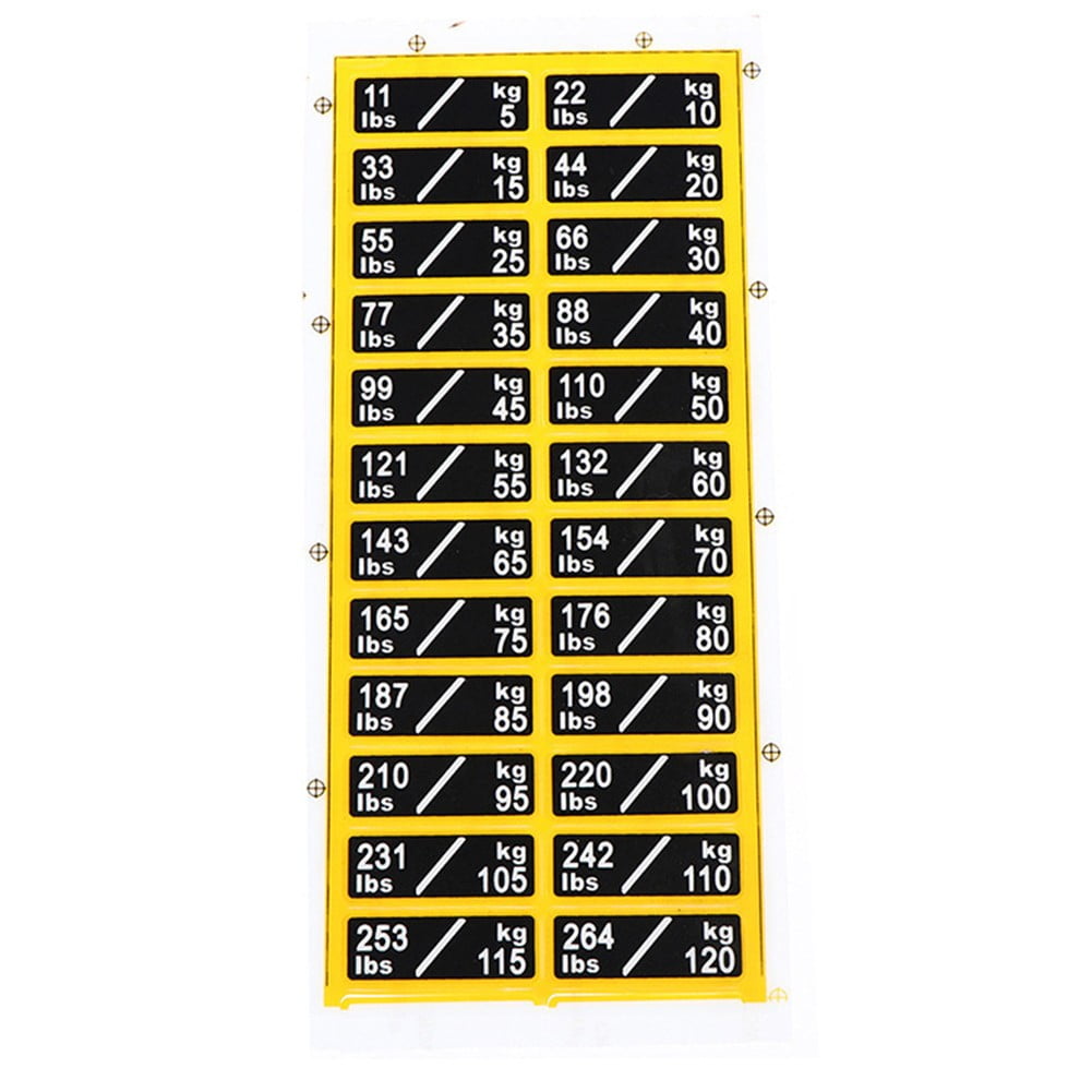 Weight Stack Labels Weighted Block Stickers for Workout Gym Machine ...