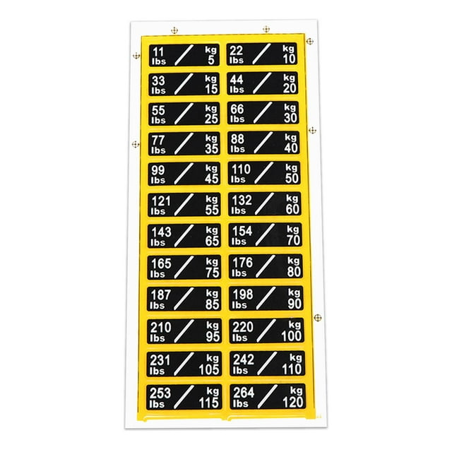 Weight Sticker Black Background Weight Stack Labels Sticker for Outdoor ...