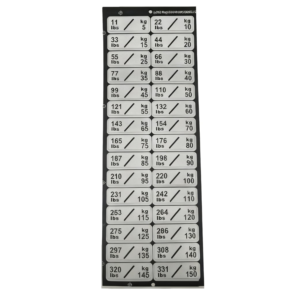 Weight Sticker PVC Waterproof Accurate Weight Identification for ...
