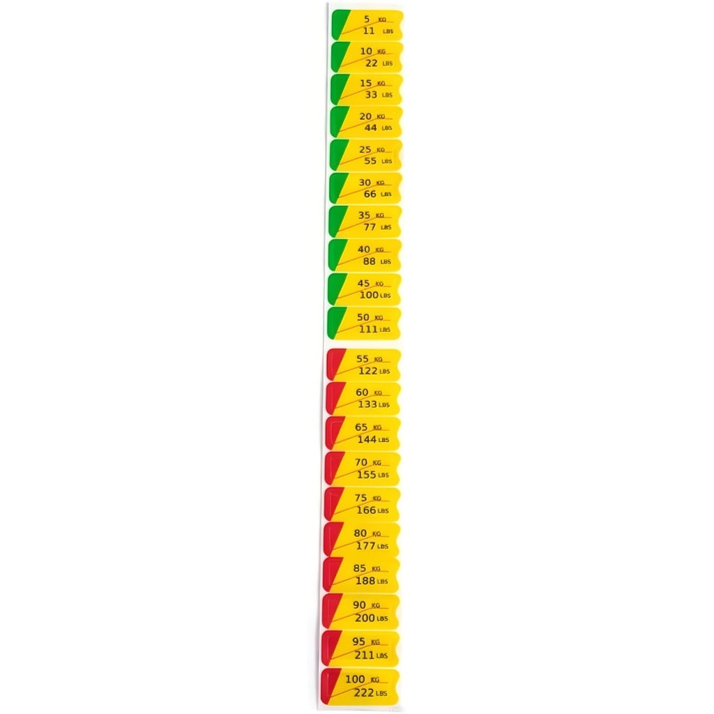 Weight Sticker PVC Waterproof Accurate Weight Identification for ...