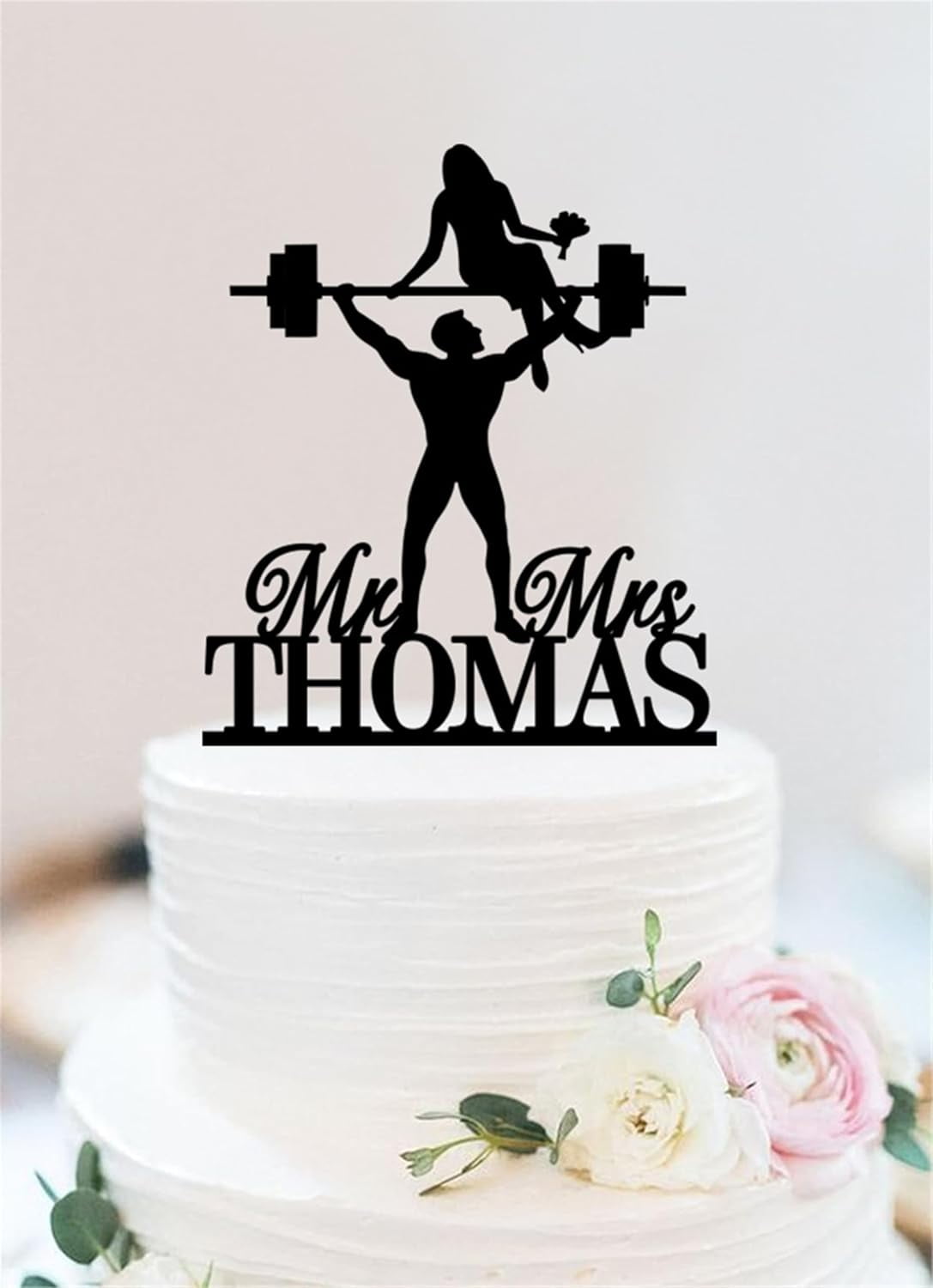 Weight lifting Wedding Cake Topper,Fitness Gym training Cake Topper,Gym Mr and Mrs Cake Topper ...