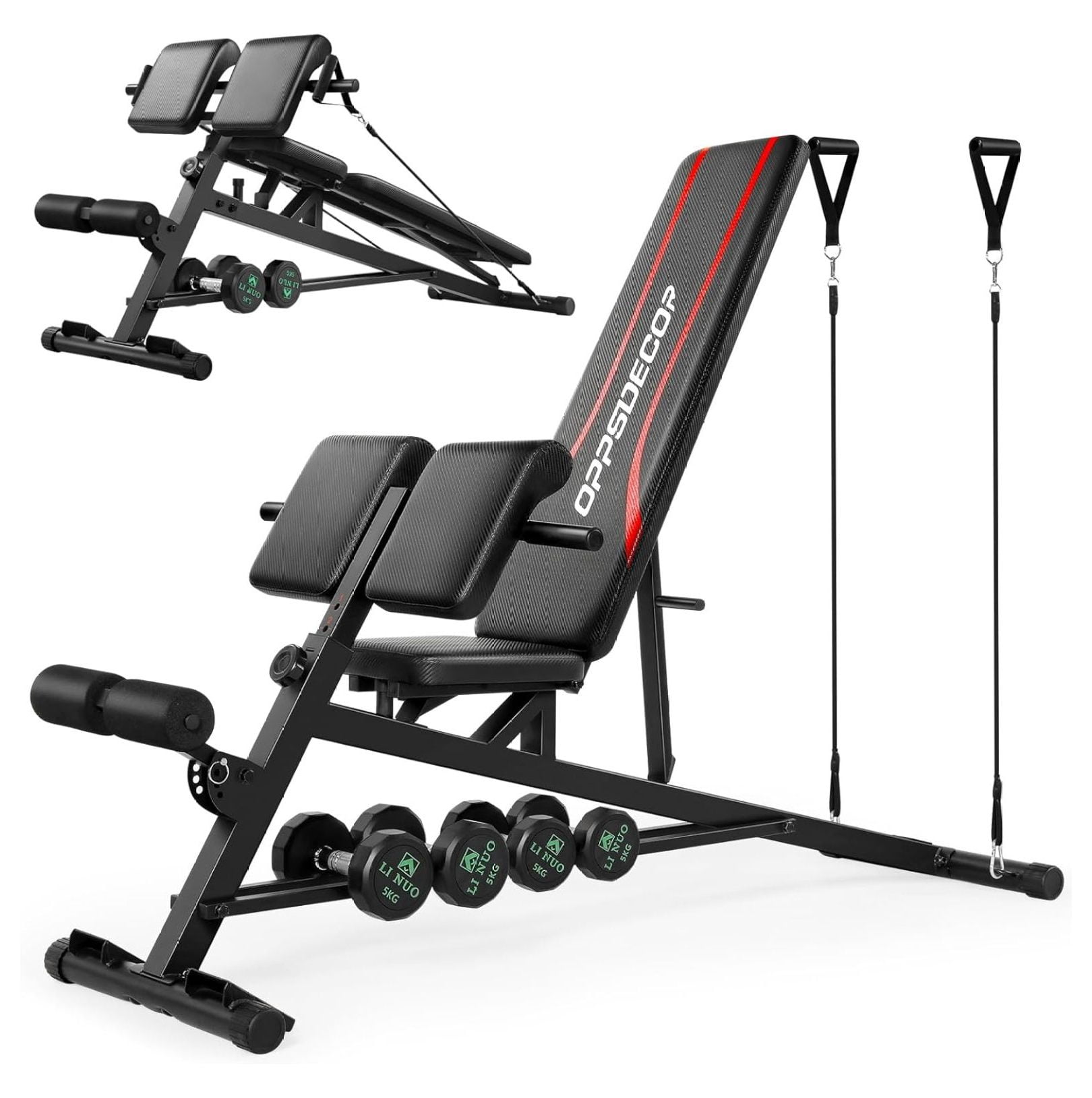 Weight with Preacher Hyper Back Extension, Chair, Adjustable Ab Sit up ...